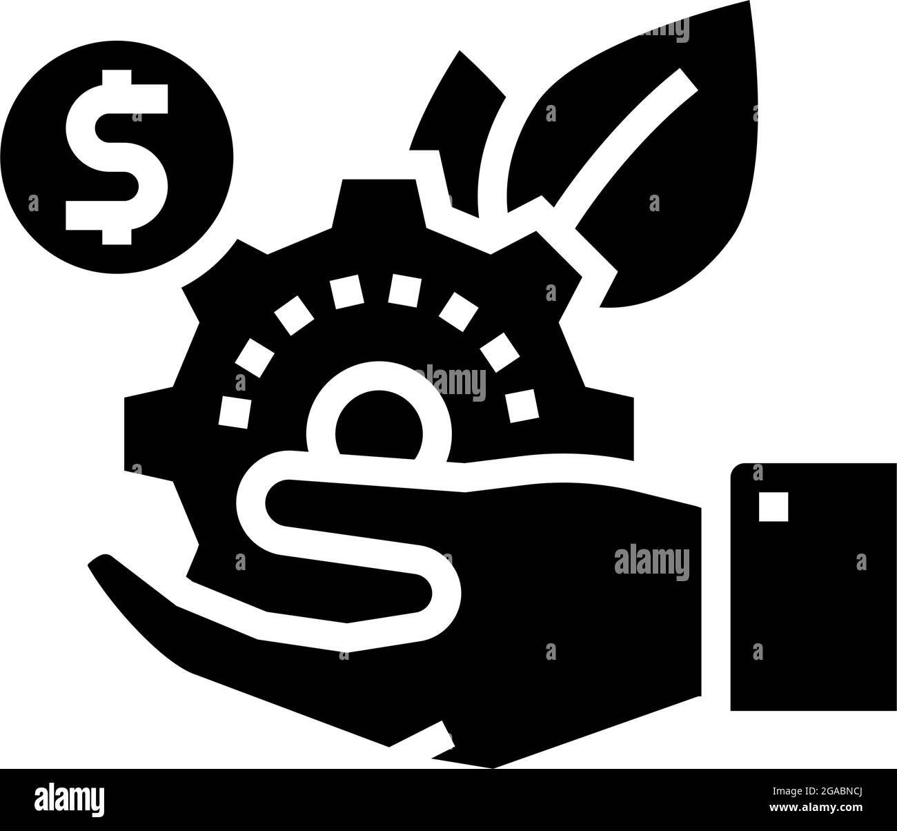 green technology glyph icon vector illustration Stock Vector Image ...