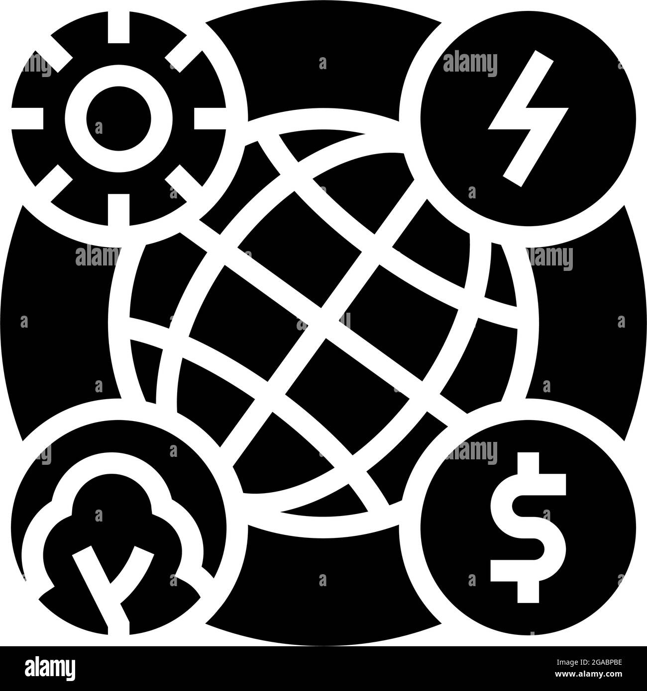 circular economy glyph icon vector illustration Stock Vector Image ...