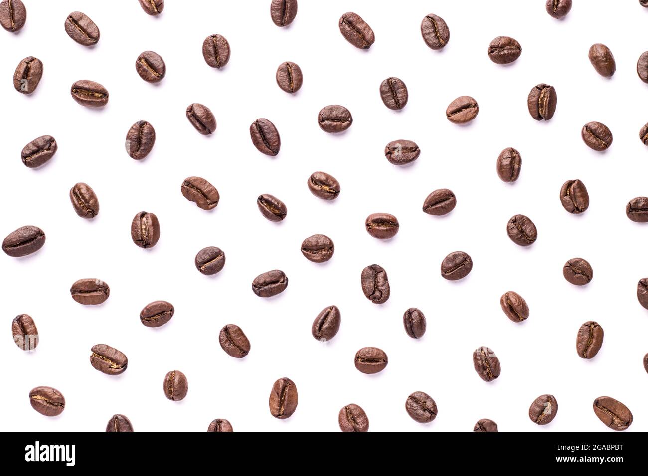 Coffee beans isolated stock image Stock Photo - Alamy