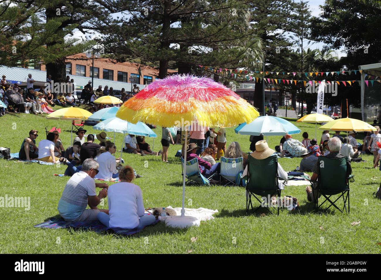 KIAMA, AUSTRALIA - Mar 07, 2020: The people attending a festival in the ...
