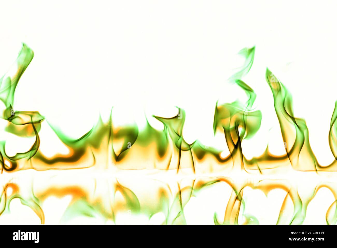 Abstract color of fire flames revert on white blackground Stock Photo ...
