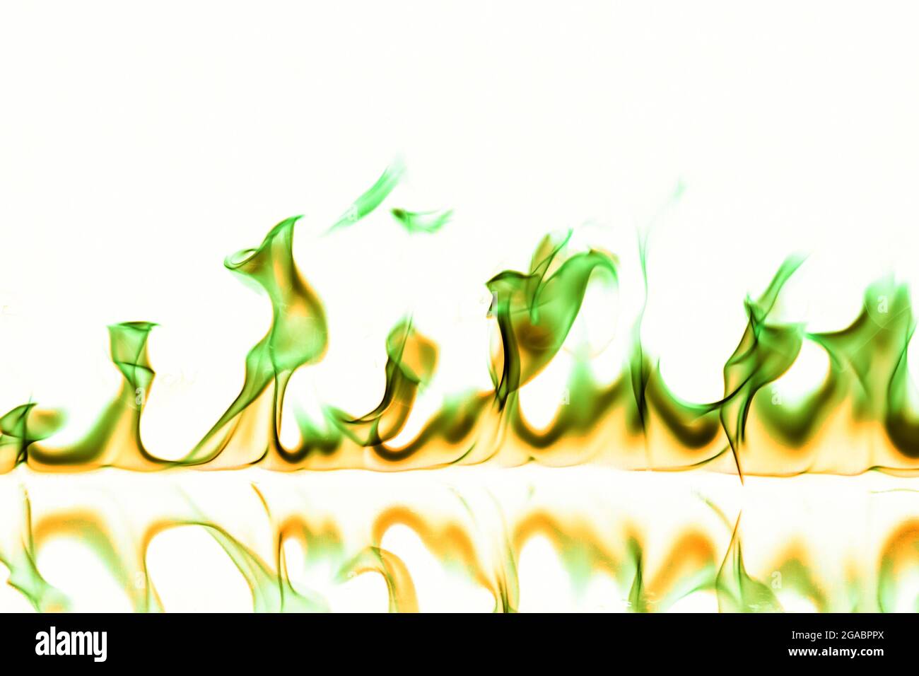 Abstract color of fire flames revert on white blackground Stock Photo ...