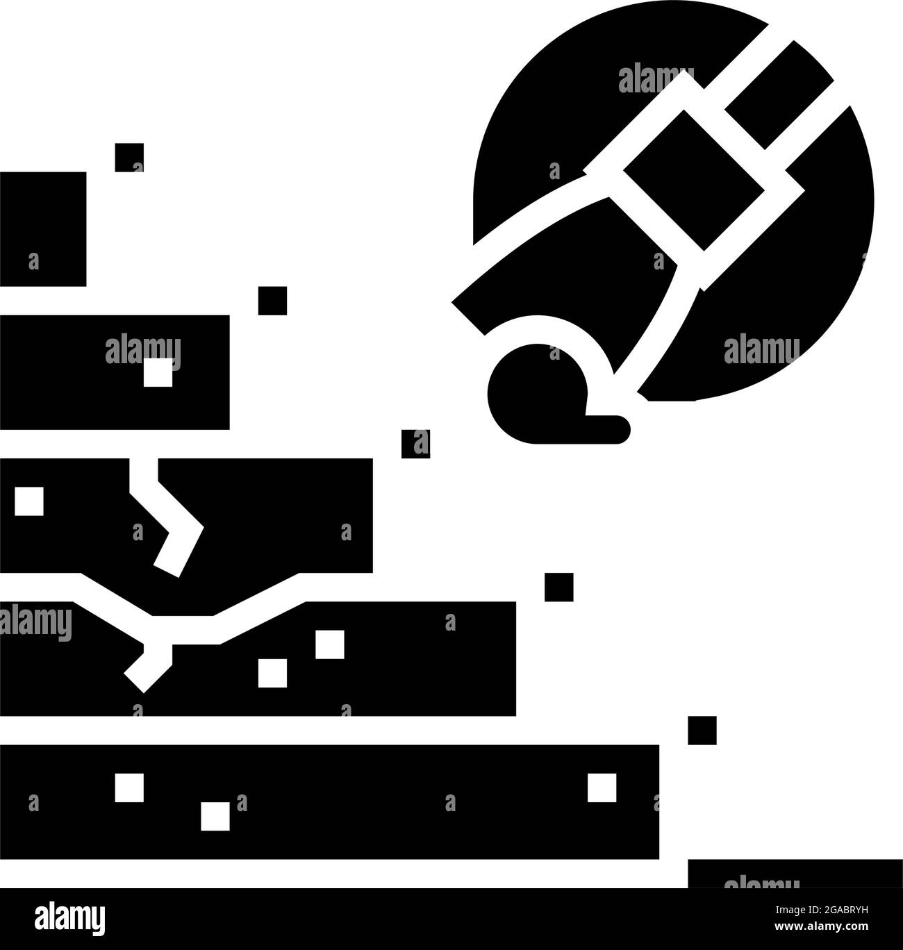 steps repair glyph icon vector illustration Stock Vector Image & Art ...