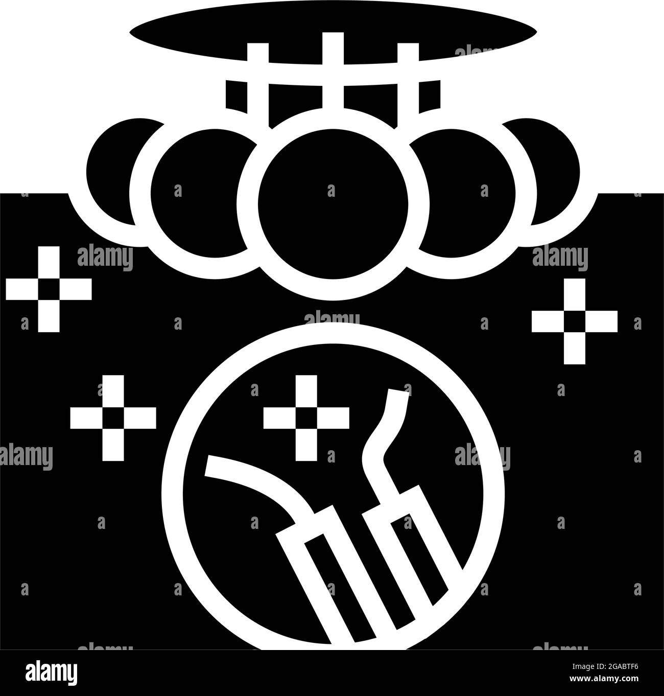 light fixture repair glyph icon vector illustration Stock Vector Image ...