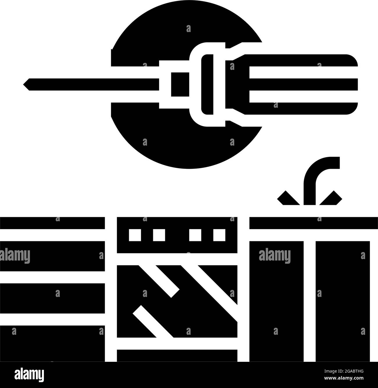 kitchen repair glyph icon vector illustration Stock Vector Image & Art ...