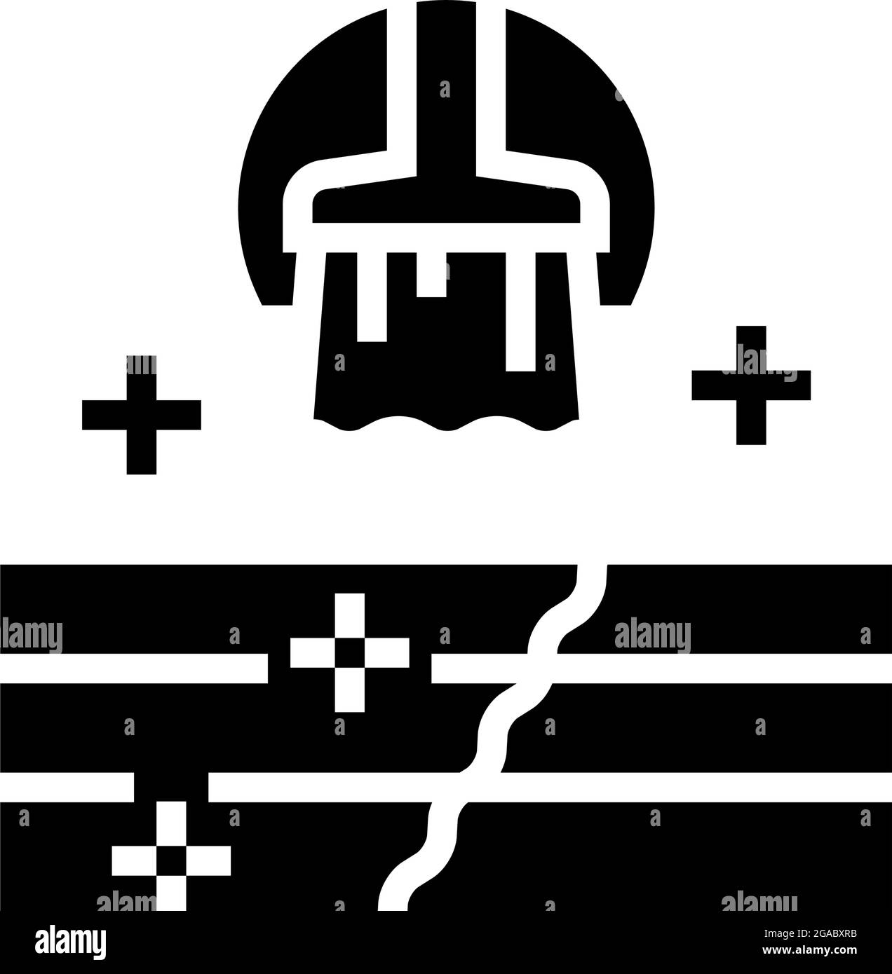 deck and patio repair glyph icon vector illustration Stock Vector Image ...