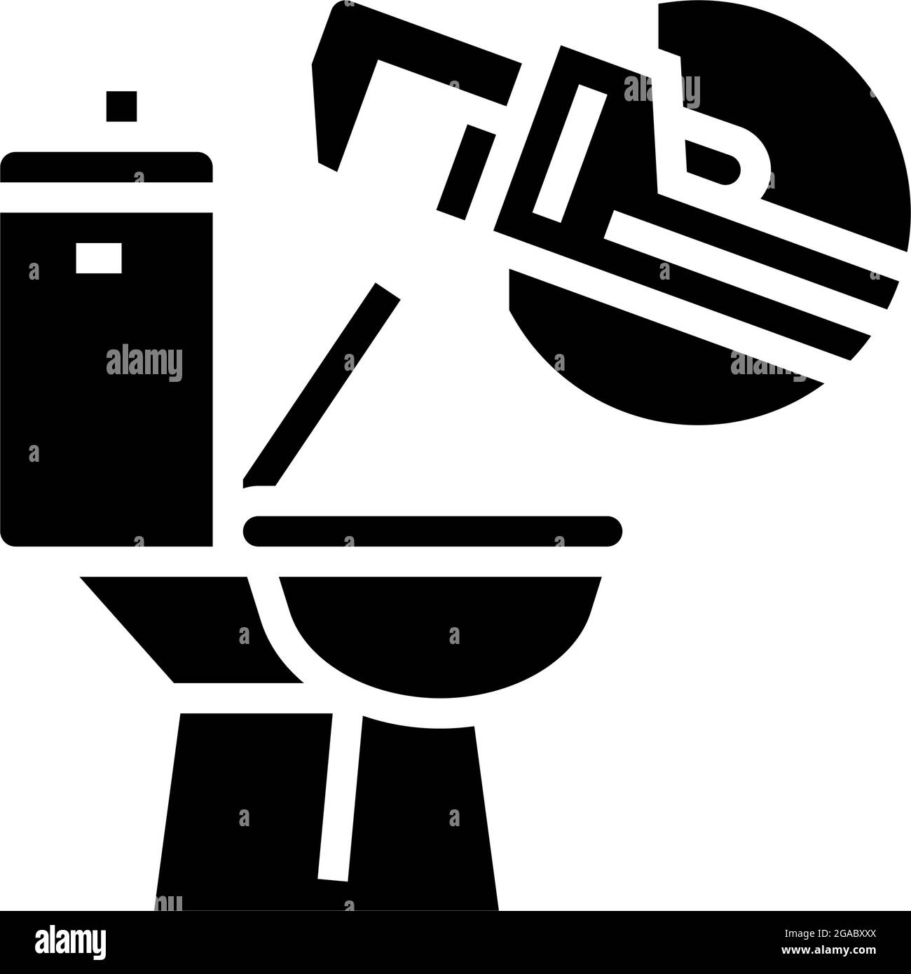 toilet repair glyph icon vector illustration Stock Vector Image & Art ...