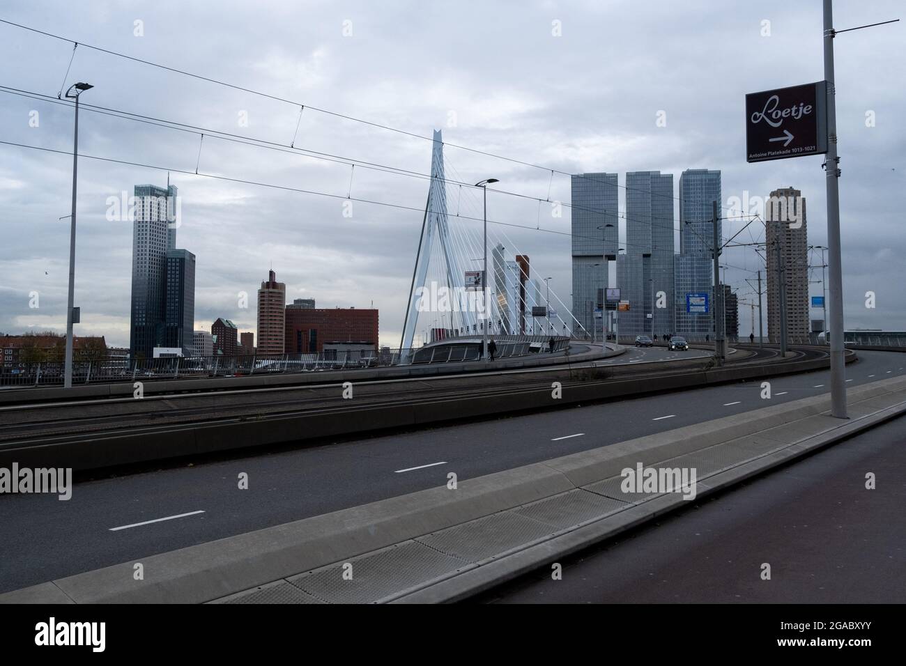 Netherlands, Rotterdam. Illustration of daily life in Rotterdam ...