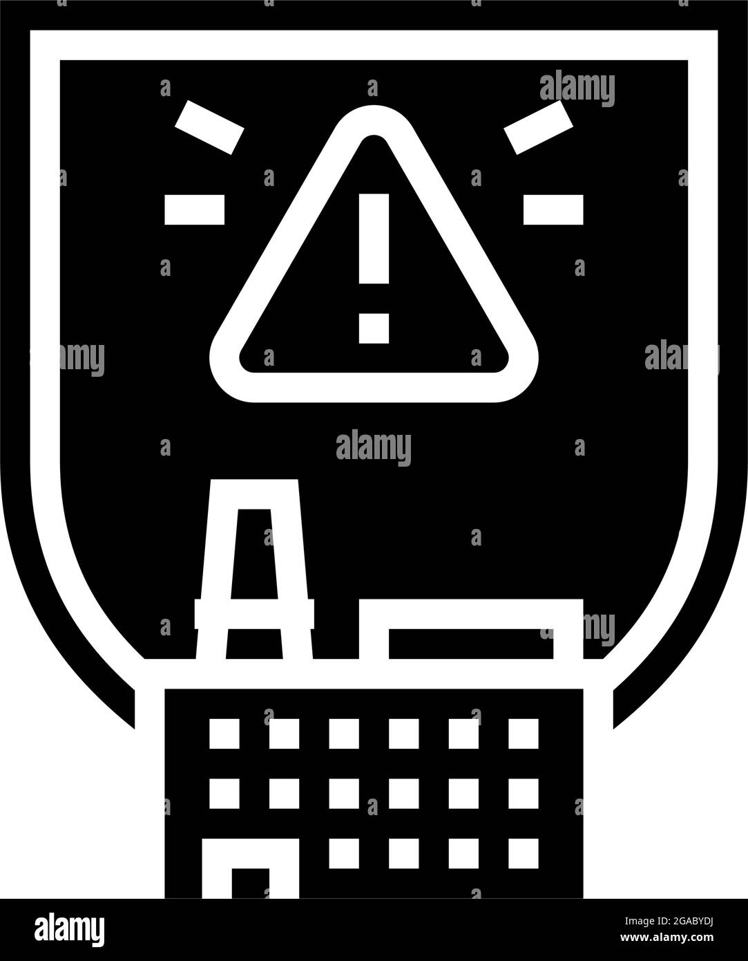 special hazardous environments glyph icon vector illustration Stock ...