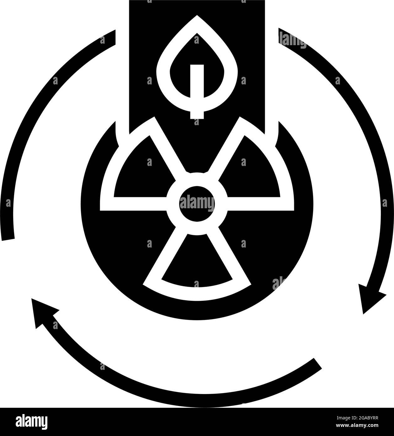 hazardous materials management glyph icon vector illustration Stock ...