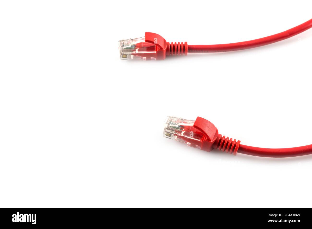 Network internet cable isolated on white background Stock Photo - Alamy