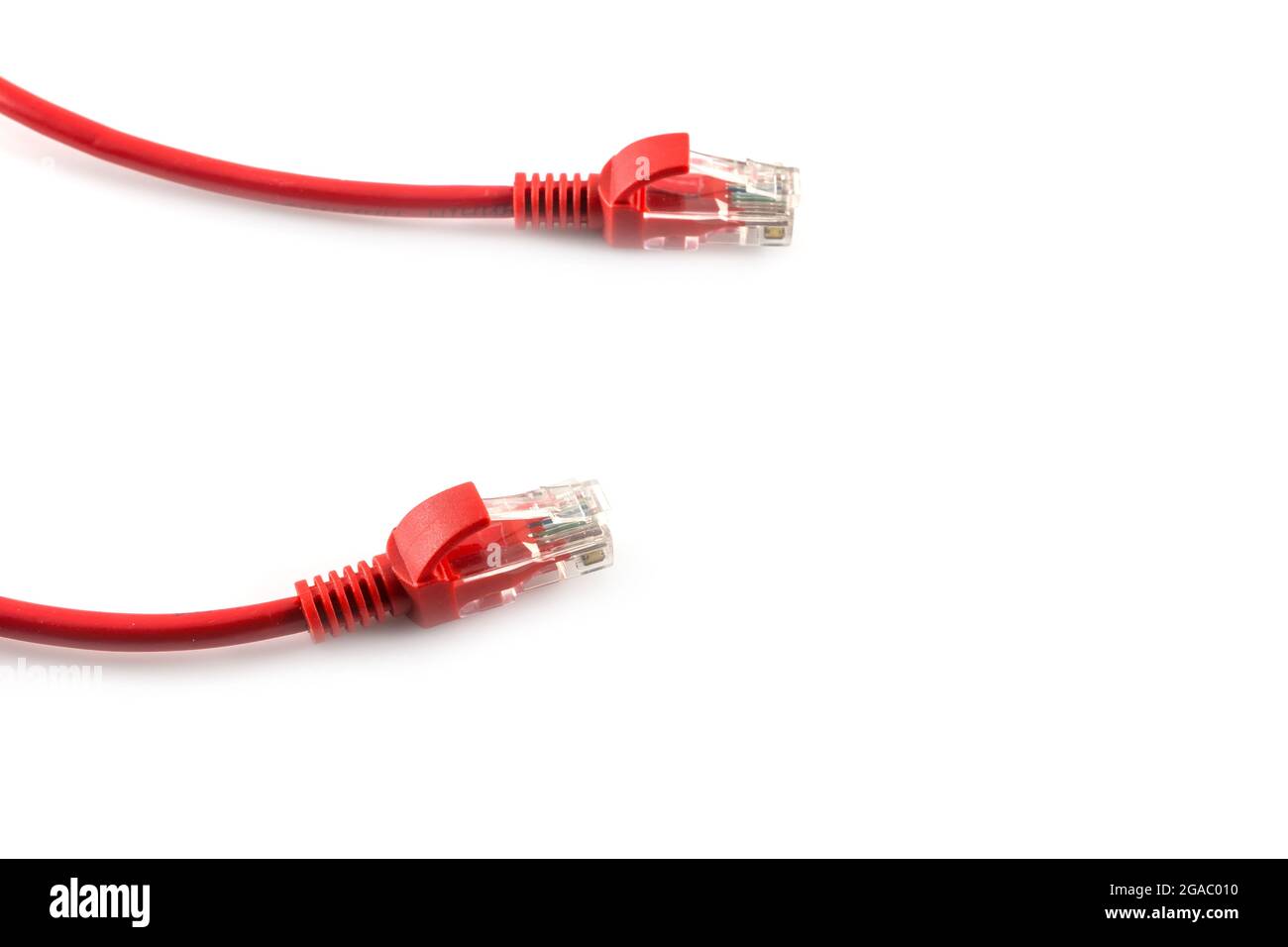 Network internet cable isolated on white background Stock Photo - Alamy