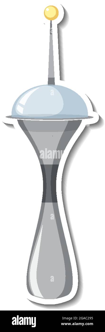 Sticker template with unidentified flying object (UFO) isolated ...