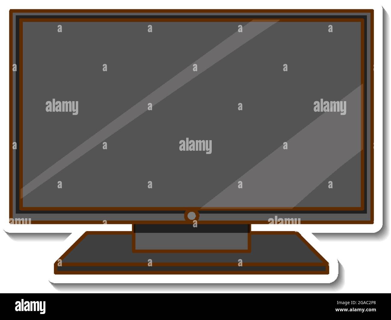 A television sticker on white background illustration Stock Vector ...