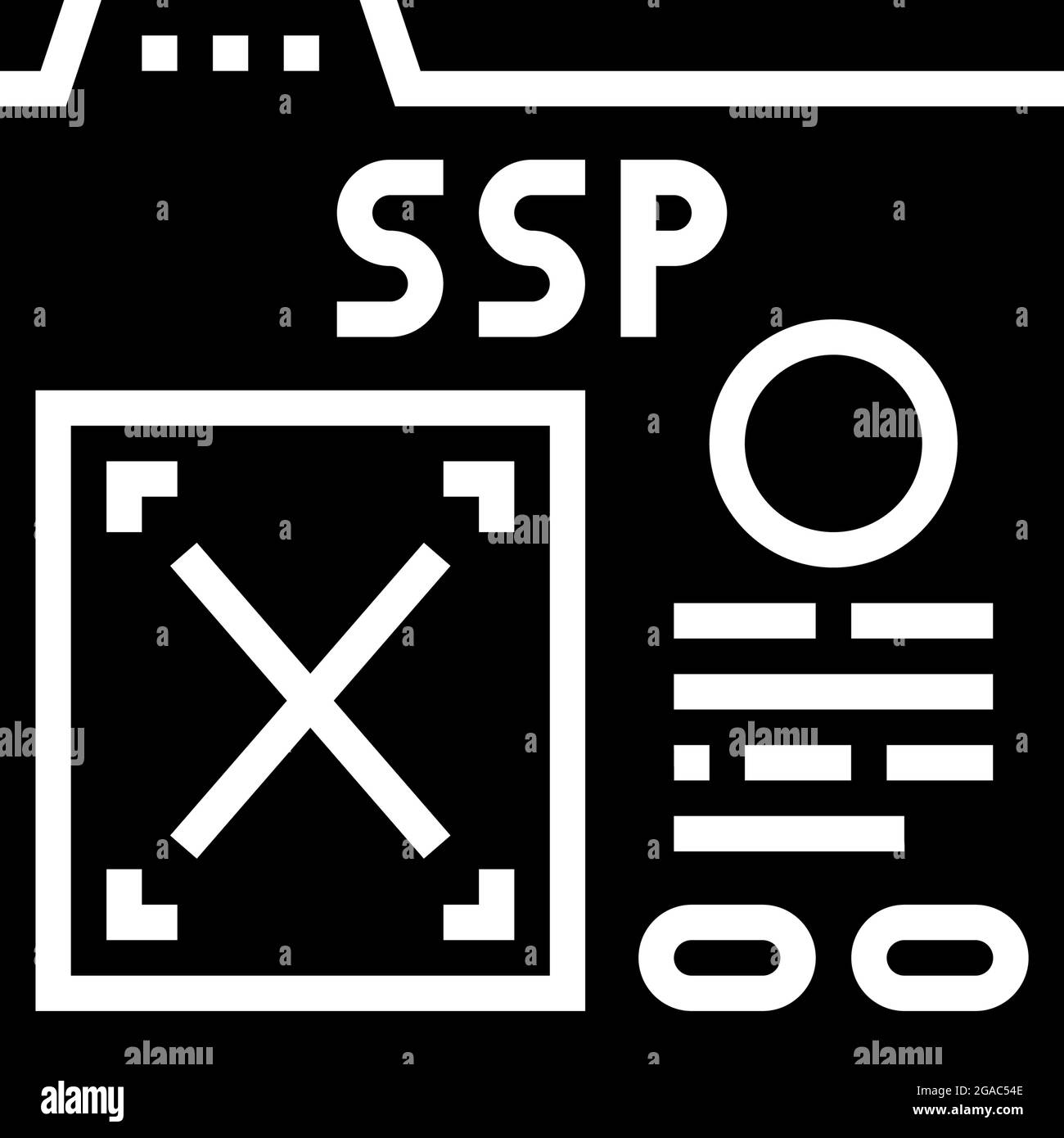 supply-side platform glyph icon vector illustration Stock Vector Image ...