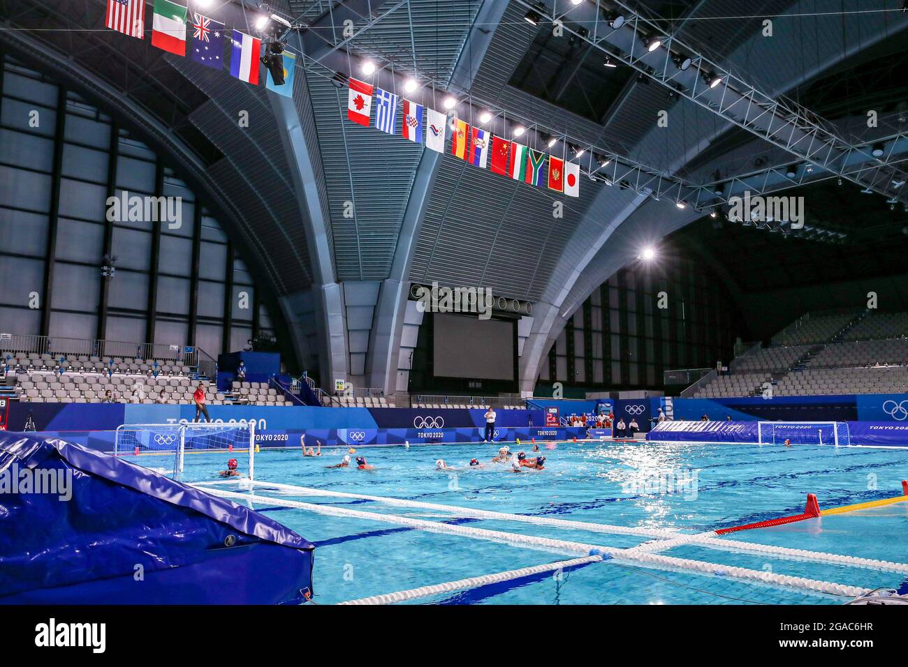 Tokyo, Japan. 30th July, 2021. TOKYO, JAPAN - JULY 30: The pool during ...