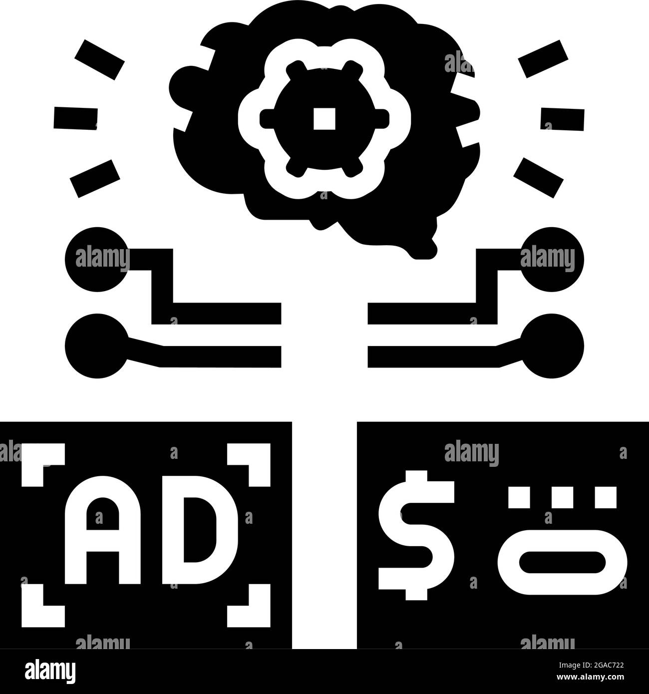 programmatic advertising glyph icon vector illustration Stock Vector ...