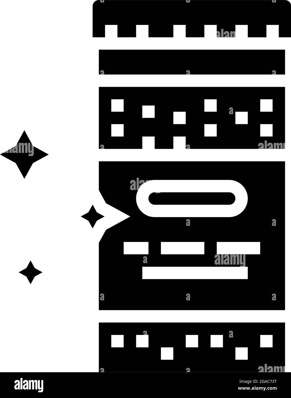 chemical powder for resin art glyph icon vector illustration Stock ...