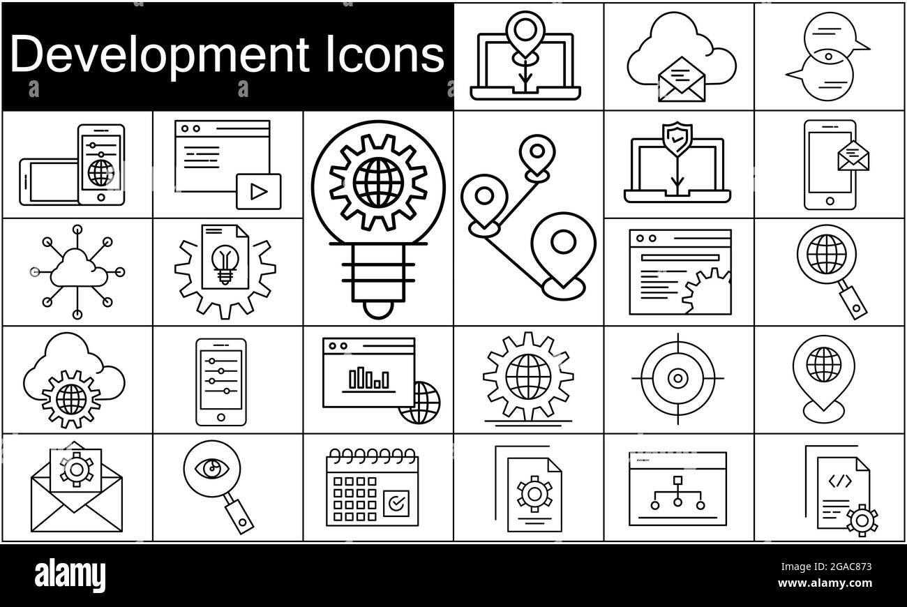 Strategy map line icon Stock Vector Images - Alamy