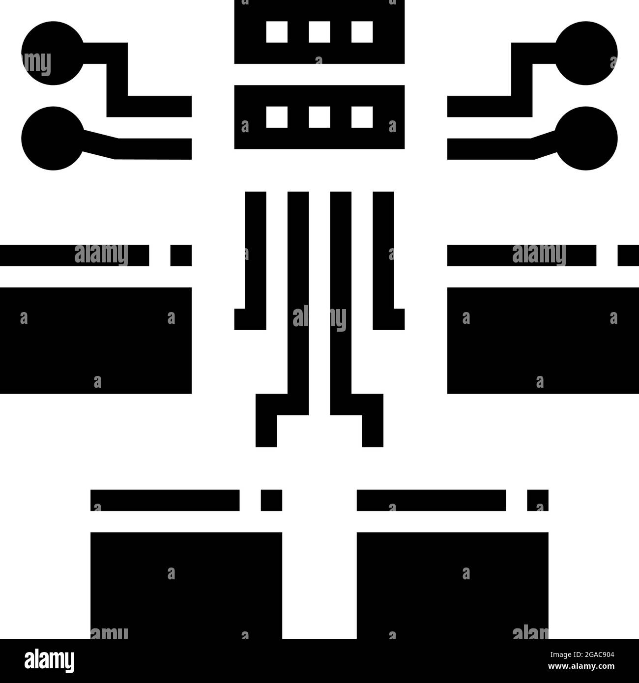 ad network glyph icon vector illustration Stock Vector Image & Art - Alamy