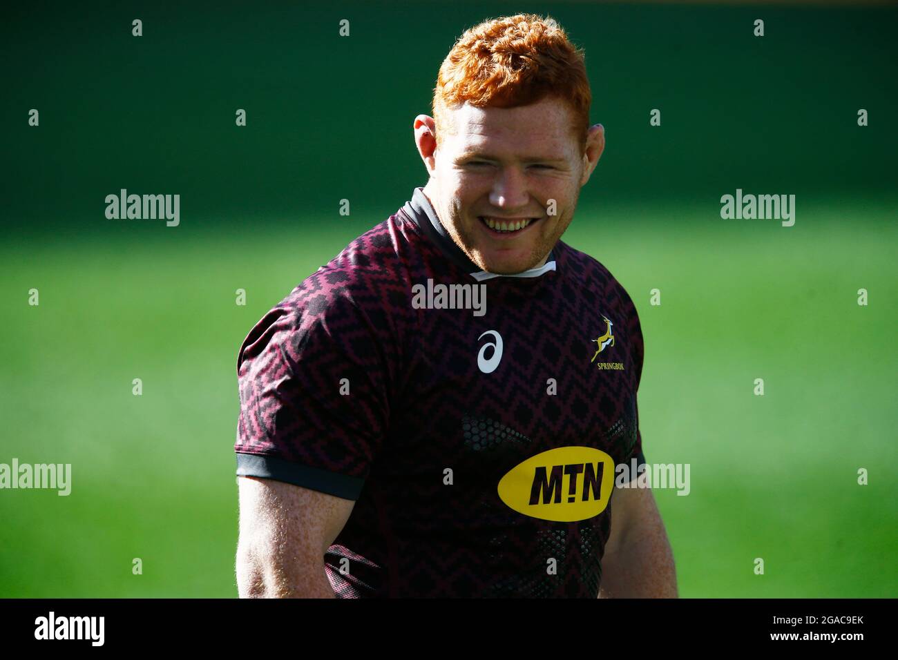 South Africa's Steven Kitshoff during the captains run at the Cape Town ...