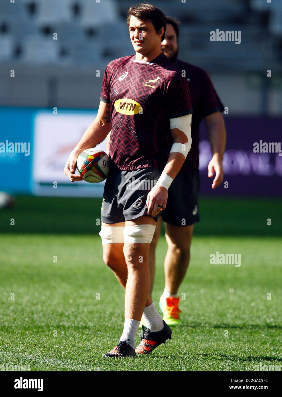 South Africa's Franco Mostert during the captains run at the Cape Town ...