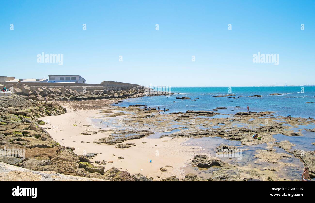 Costilla beach in Rota, Cadiz, Andalusia, Spain Stock Photo - Alamy