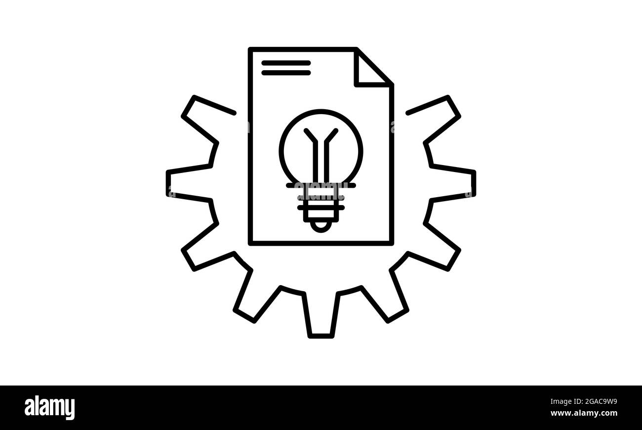 Light bulb idea settings icon. Vector illustration Stock Vector Image ...