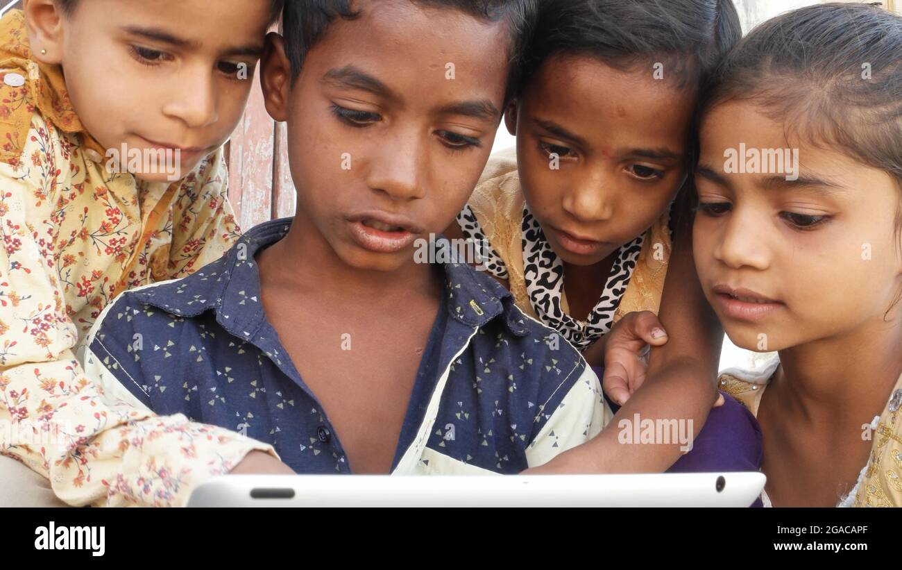 Children tablet india hi-res stock photography and images - Alamy