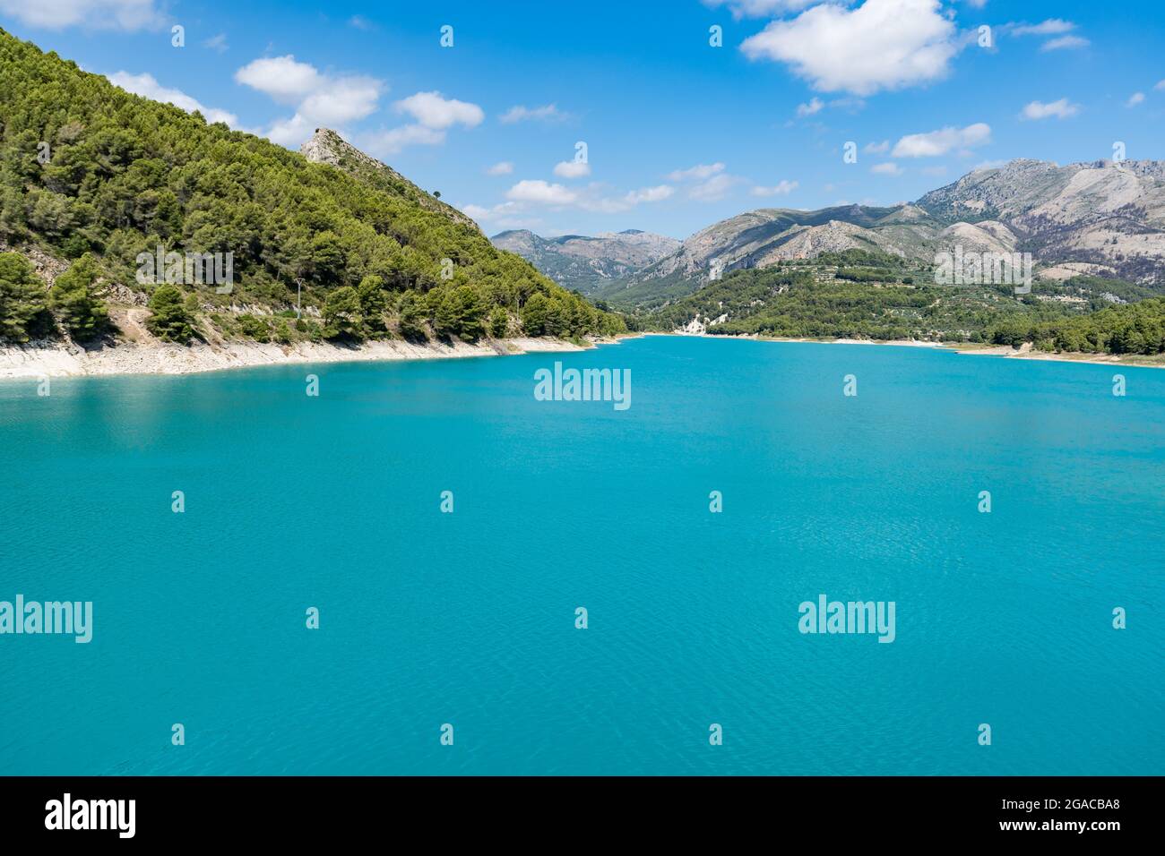 Guadalest Reservoir in Guadalest valley, Alicante, Spain Stock Photo ...