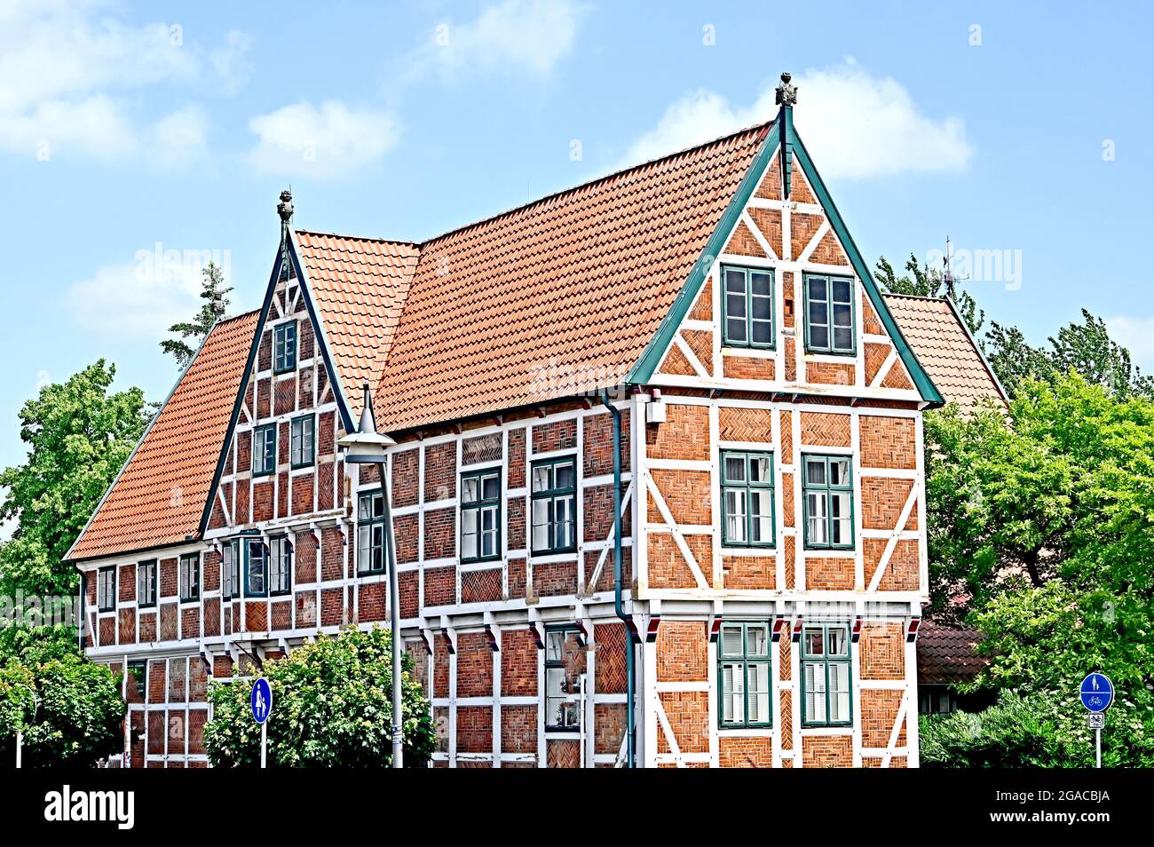 Jork (Germany, Lower Saxony, Altes Land): Typical House; Haus in Jork ...