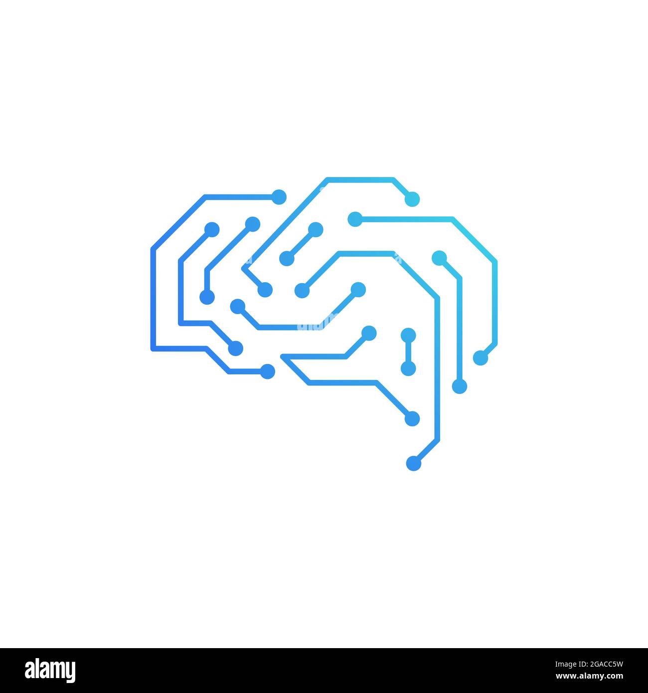 Brain Circuit Logo Template vector illustration icon design Stock ...