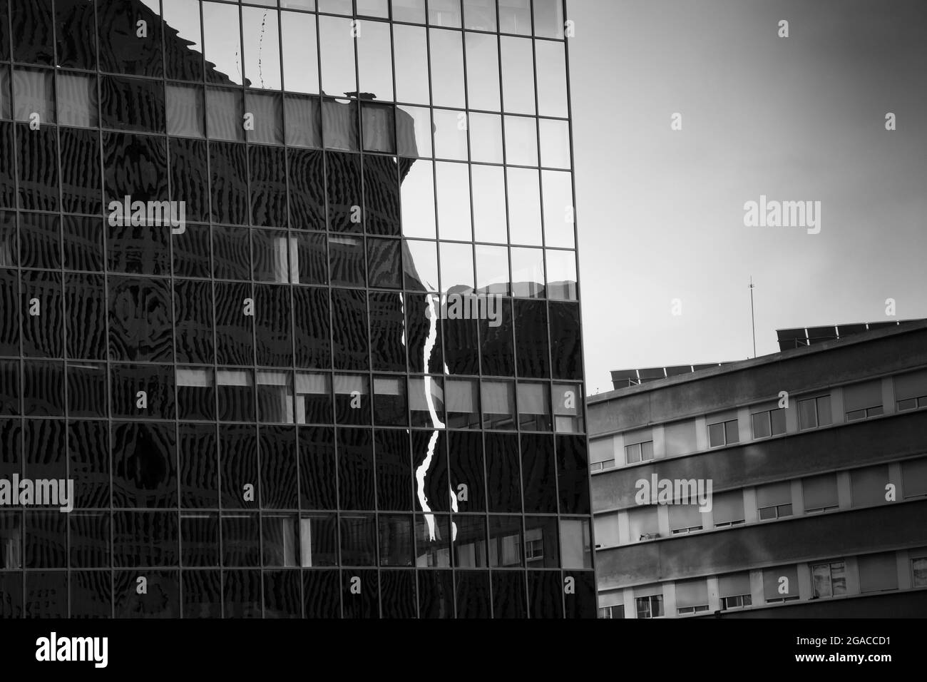 Office building, reflection Stock Photo - Alamy