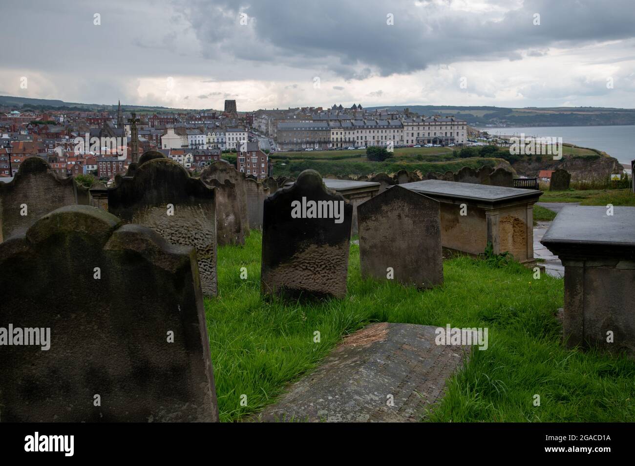 A view of Whitby from the graveyard Stock Photo - Alamy