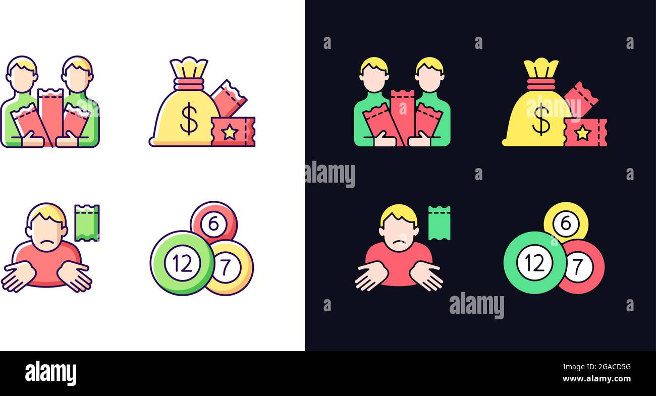 Neon icon lottery ticket hi-res stock photography and images - Alamy
