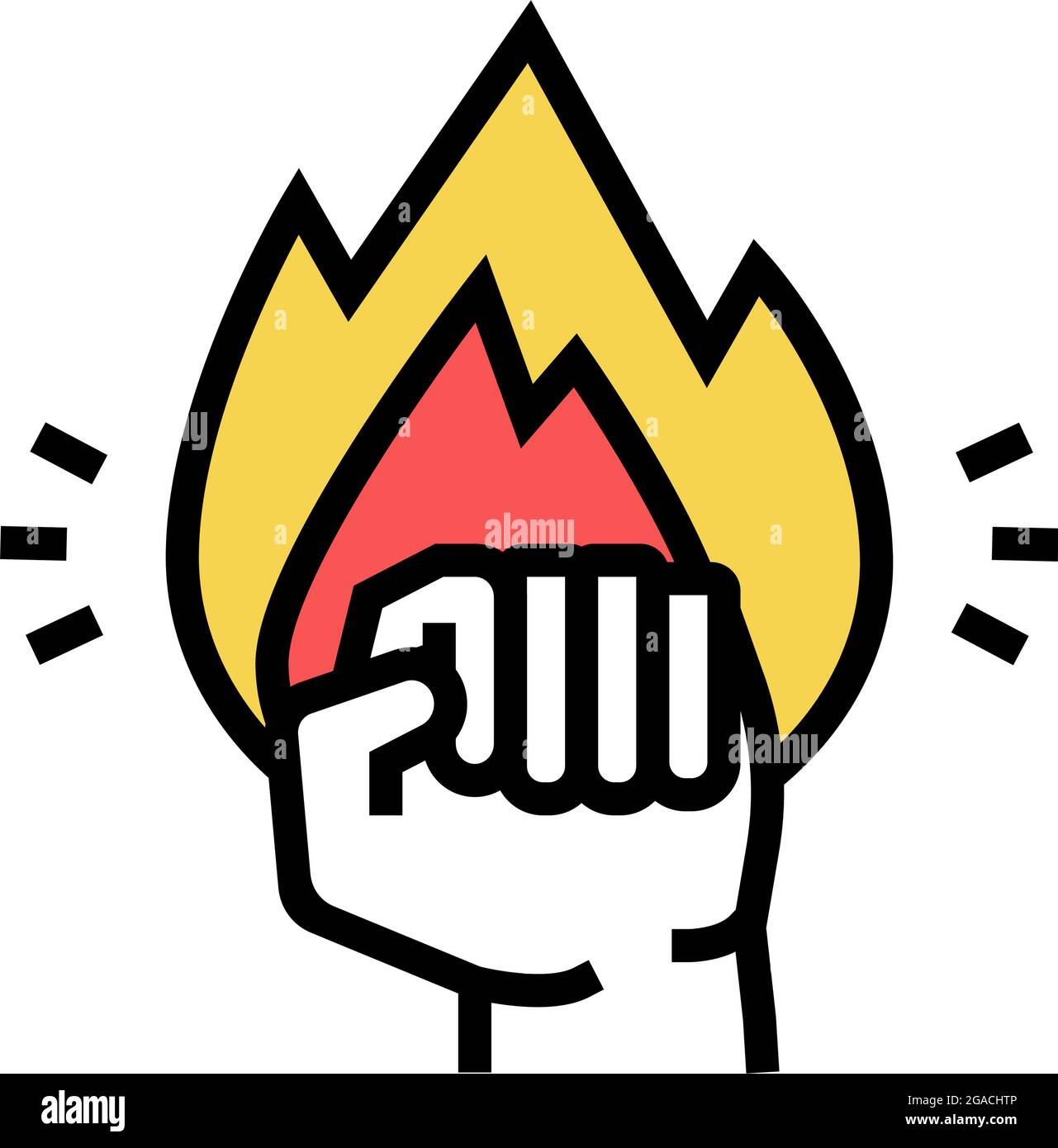 strong power businessman color icon vector illustration Stock Vector ...