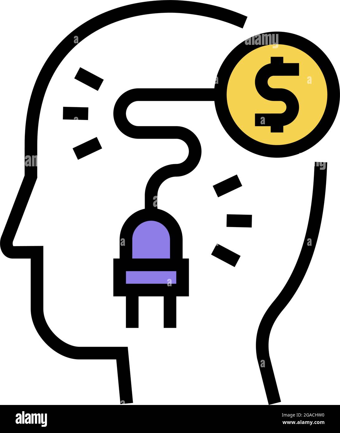 finance energy businessman color icon vector illustration Stock Vector ...