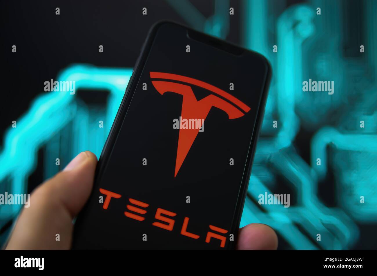 Tesla factory germany hi-res stock photography and images - Alamy