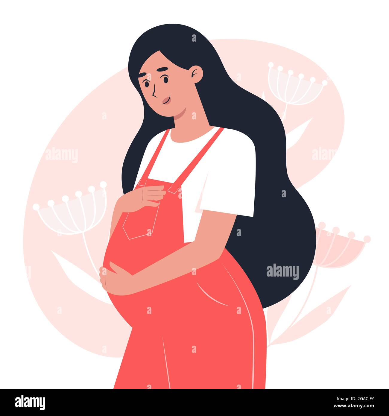 Feeling pregnancy Stock Vector Images - Alamy