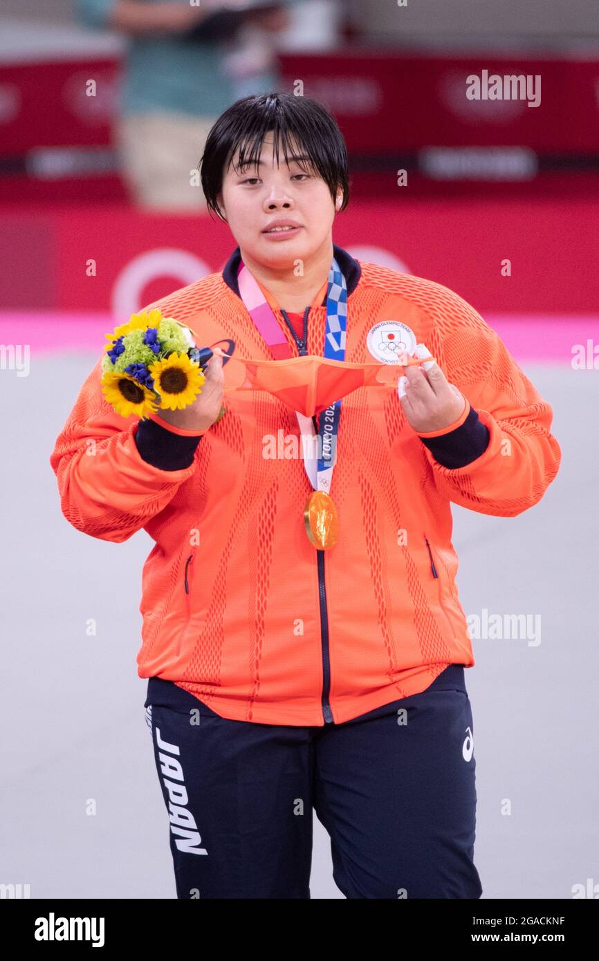 SONE Akira (JPN), gold medal, awards ceremony Judo women 78 kg JULY 30 ...