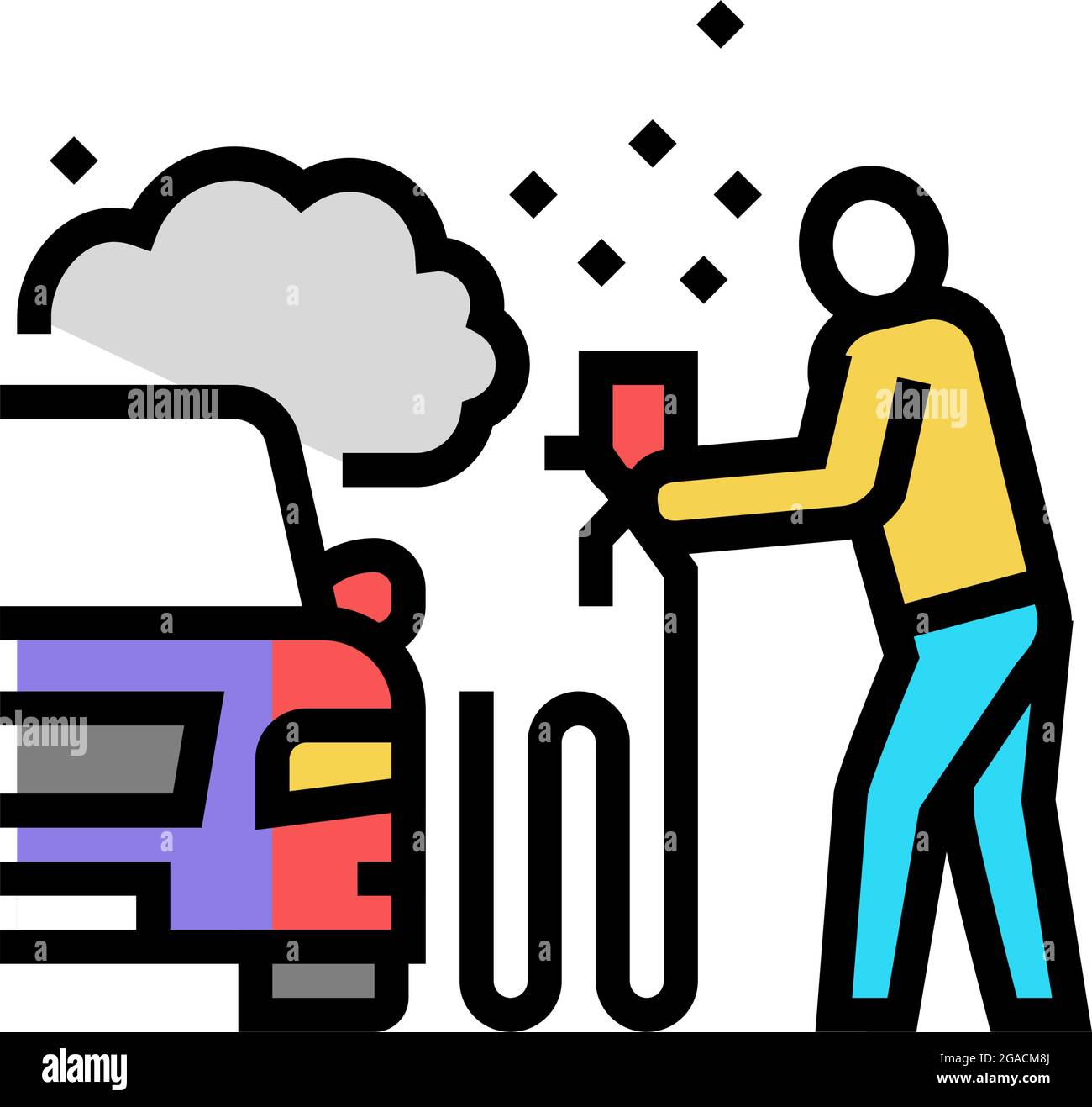 car painting color icon vector illustration Stock Vector Image & Art ...