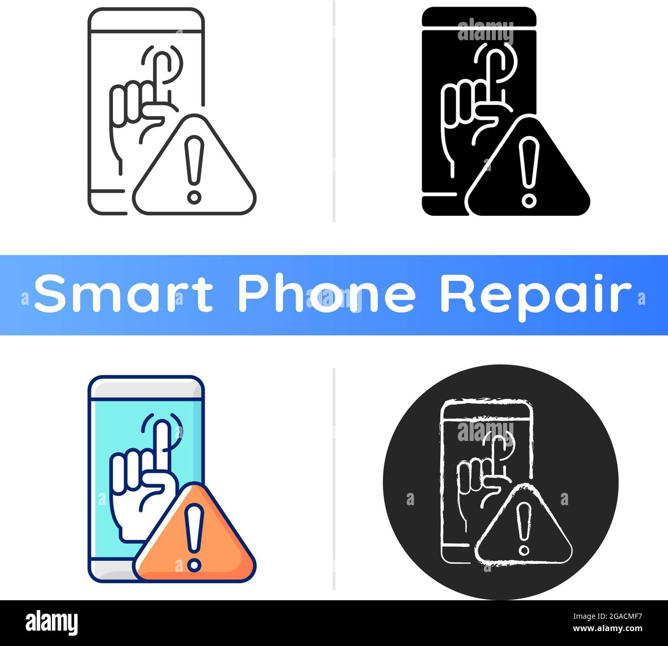 Touch display not working icon Stock Vector Image & Art - Alamy