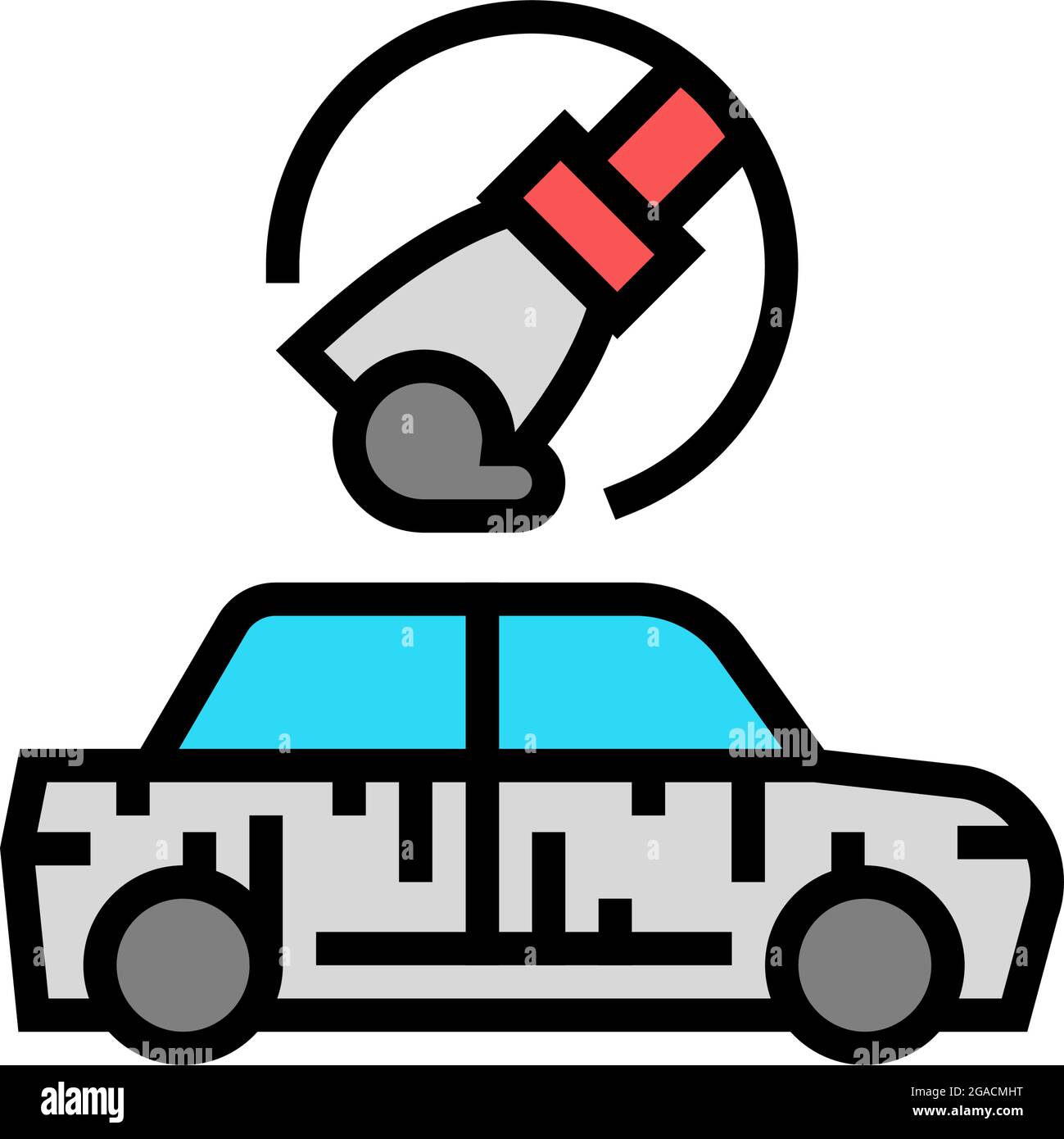 sanding of car color icon vector illustration Stock Vector Image & Art ...