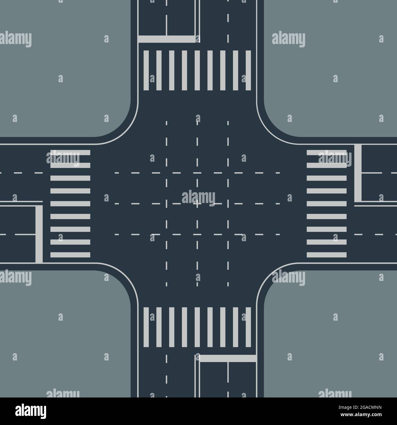 Street view crossroads Stock Vector Images - Alamy