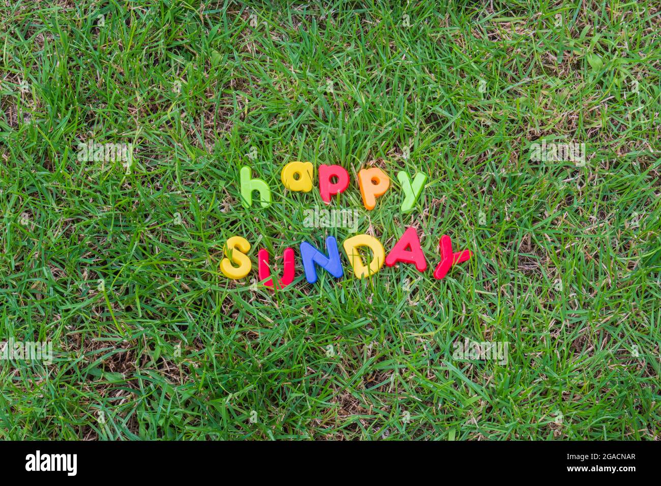 Word sunday colorful letters hi-res stock photography and images - Alamy