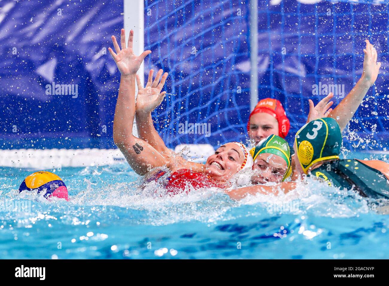 TOKYO, JAPAN - JULY 30: Maica Garcia of Spain, Amy Ridge of Australia ...