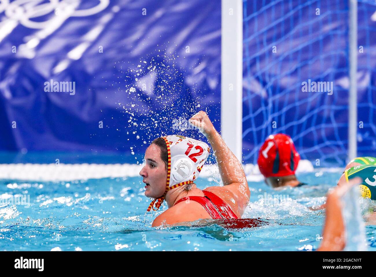 TOKYO, JAPAN - JULY 30: Paula Leiton of Spain, Amy Ridge of Australia ...