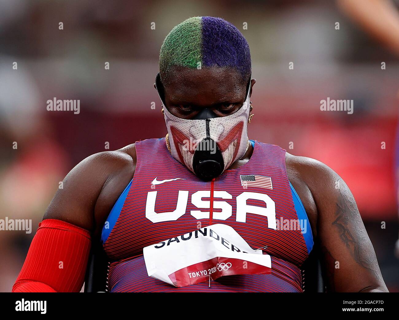 Tokyo, Japan. 30th July, 2021. Raven Saunders of the United States ...