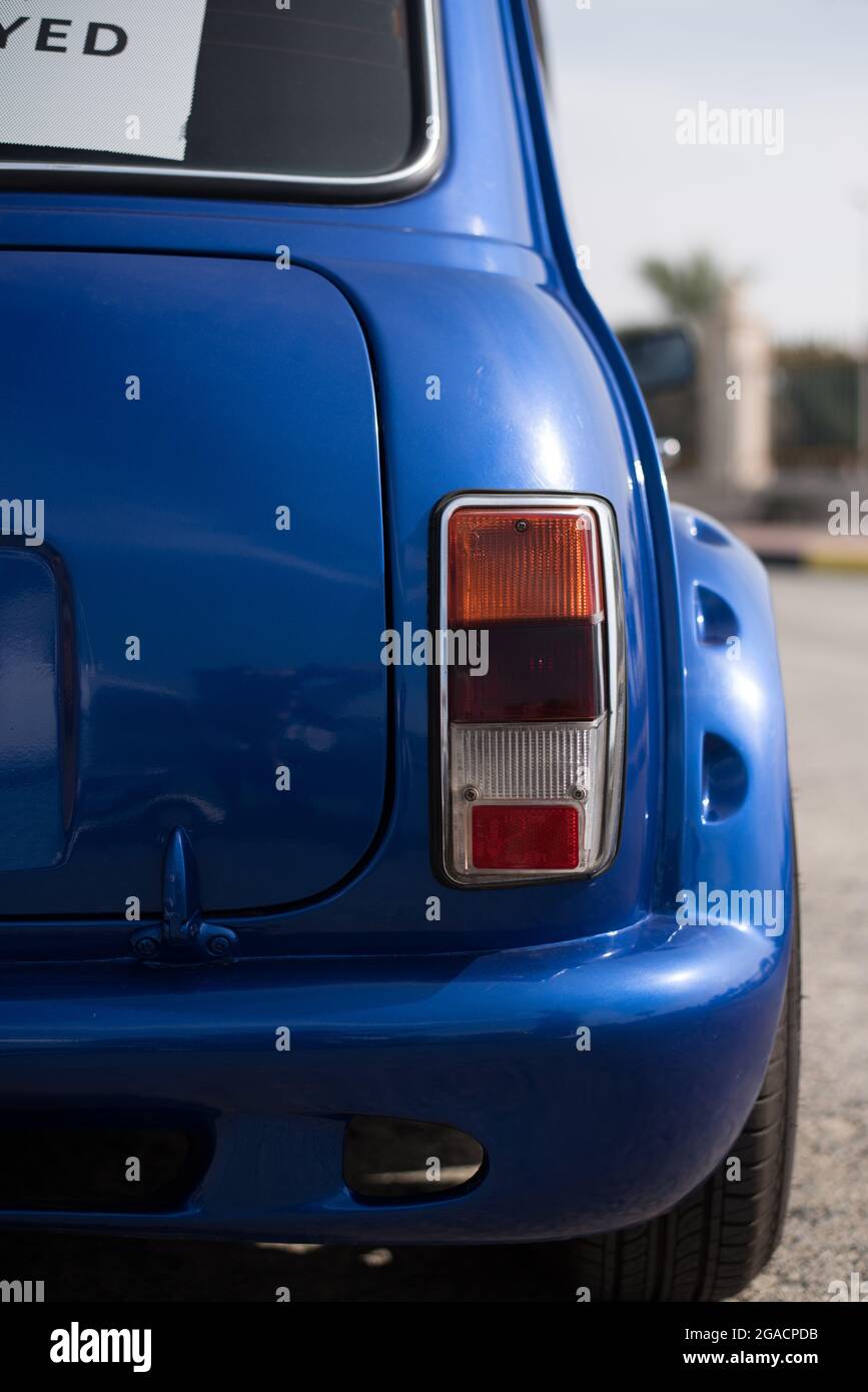 Rear view of vintage car headlight Stock Photo - Alamy