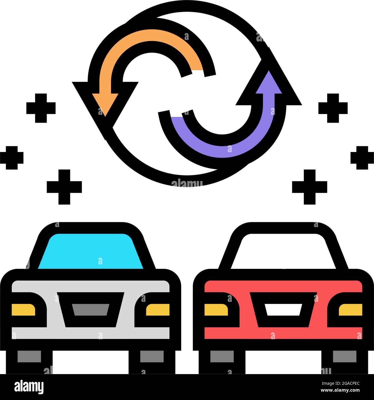 marketing rebranding color icon vector illustration Stock Vector Image ...